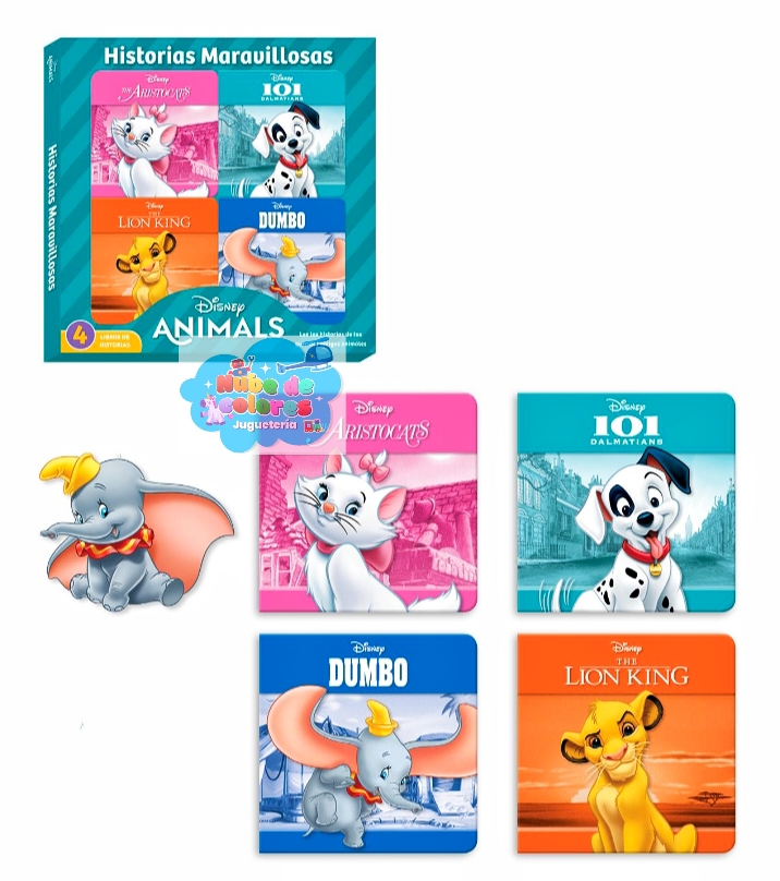 MALETA 4 LIBROS «DISNEY ANIMALES» – Nube de Colores