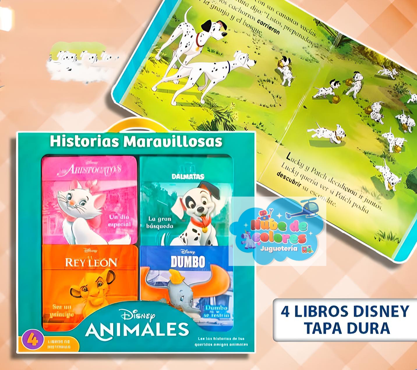 MALETA 4 LIBROS «DISNEY ANIMALES» – Nube de Colores