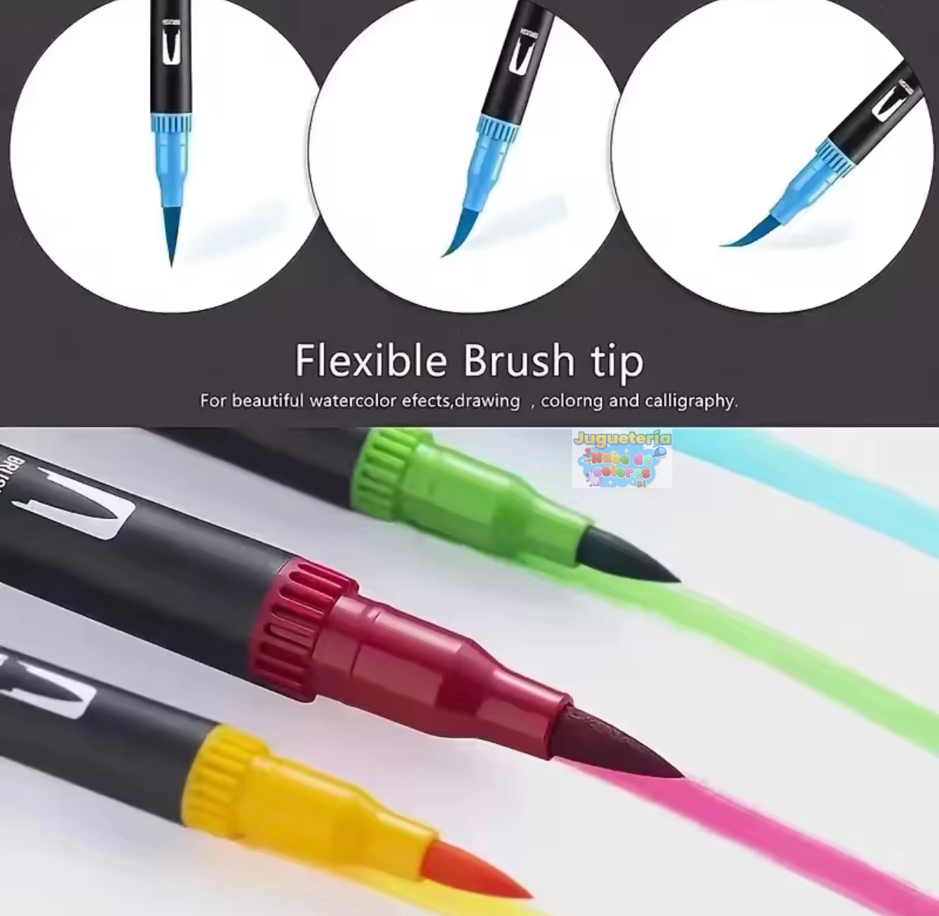 LÁPICES DUAL BRUSH 168 unidades – Nube de Colores